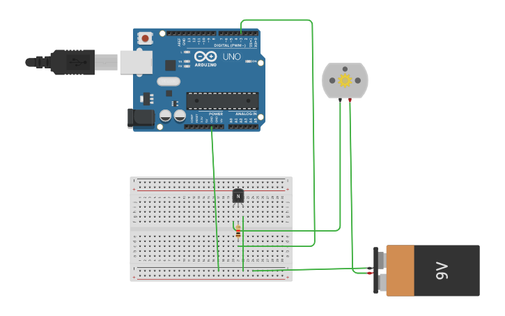 Circuit design Motor Francisco Alfonso - Tinkercad
