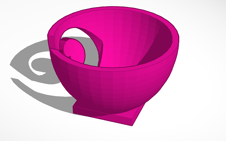 3D design Yarn bowl #2 - Tinkercad