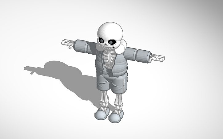 3D design Undertale Sans Template | Tinkercad