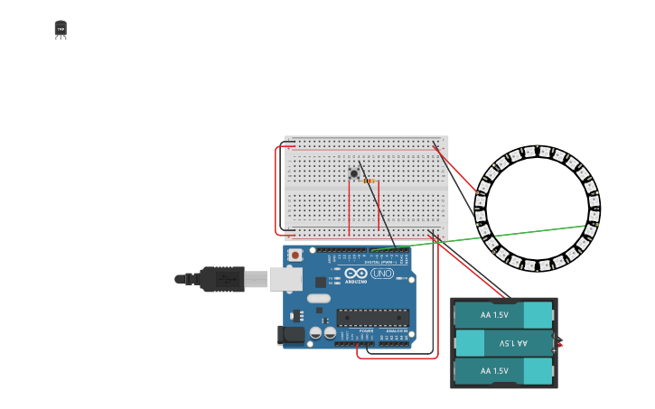 Circuit Design Led Connection For Humidifier Tinkercad