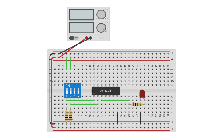 Circuit design OR GATE | Tinkercad