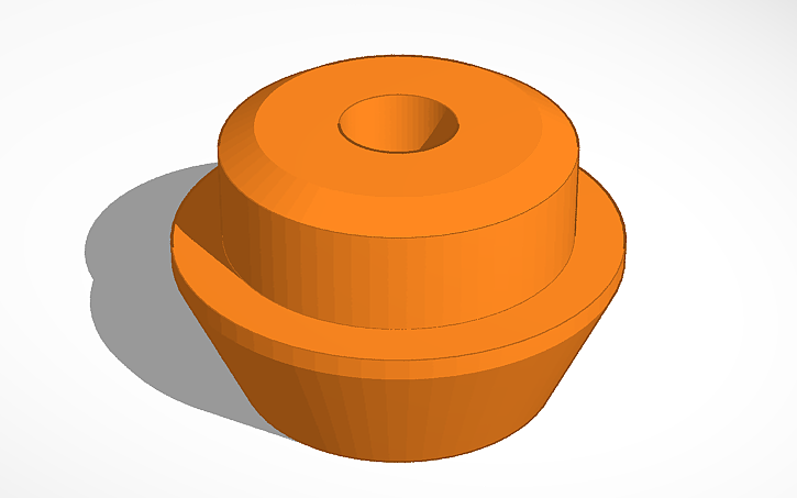 3D design Mini-T spring cup for crawler. 6mm rod end - Tinkercad
