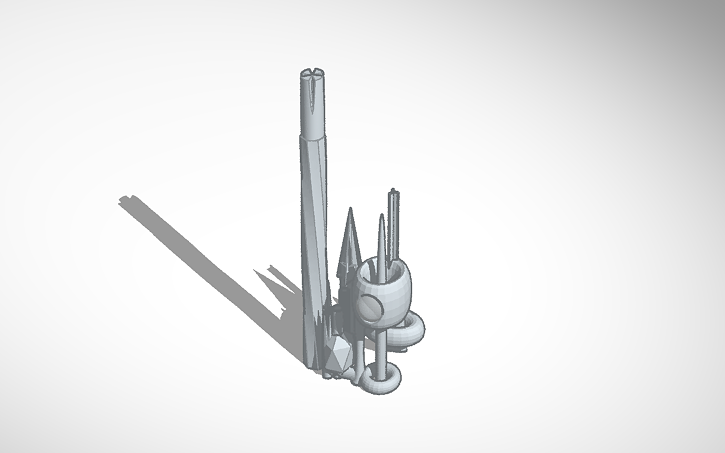 3D design Futuristic city - Tinkercad