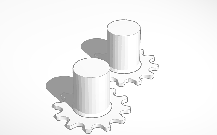 3D design Double gears from SVG | Tinkercad