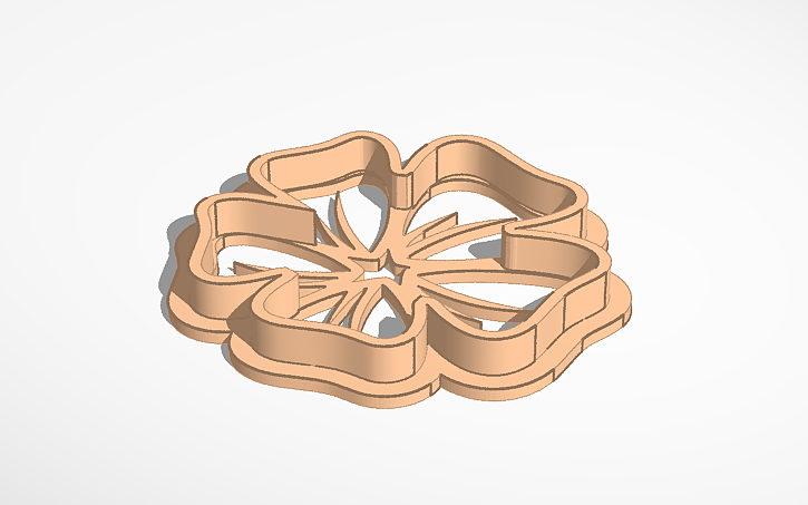 3D design Ocean Flower Cookie Cutter - Tinkercad