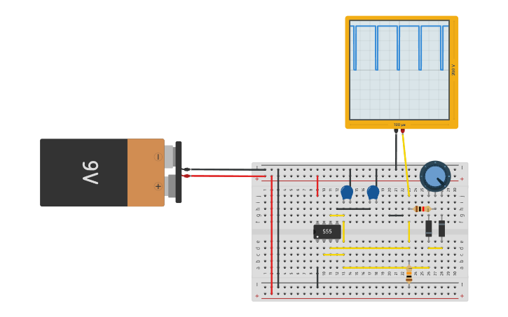 Circuit design NE555-PWM | Tinkercad