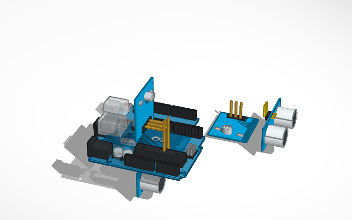 3D design Copy of HC-SR04 Ultrasonic #Sensor #Template | Tinkercad