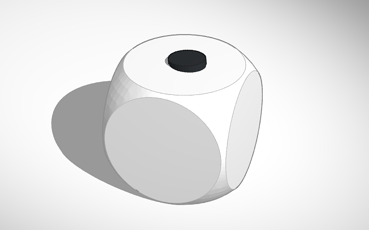 3D design one sided die | Tinkercad