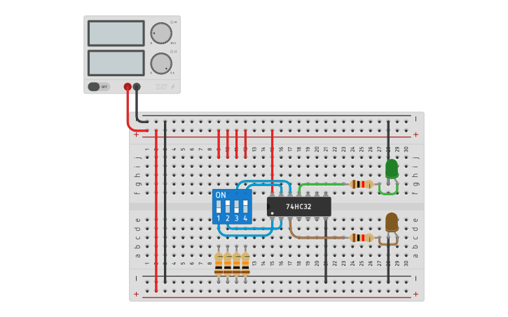Circuit design Pull down | Tinkercad