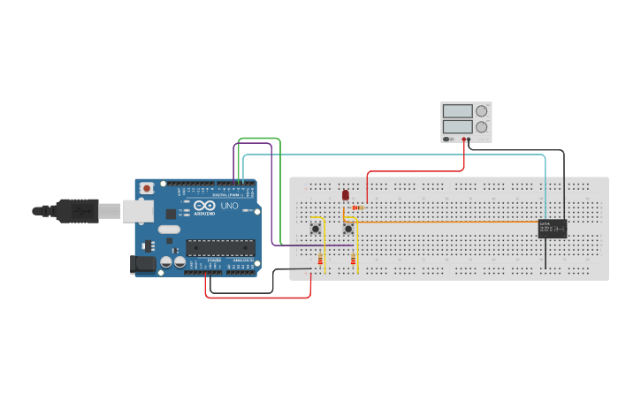 Circuit Design Button Power Supply Tinkercad