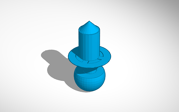 3D design VW Fox parcel shelf pin - Tinkercad