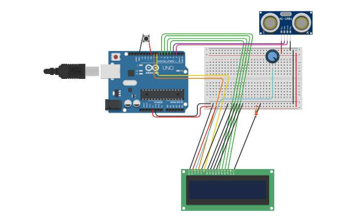 Circuit design Copy of Push Up Counter - Tinkercad