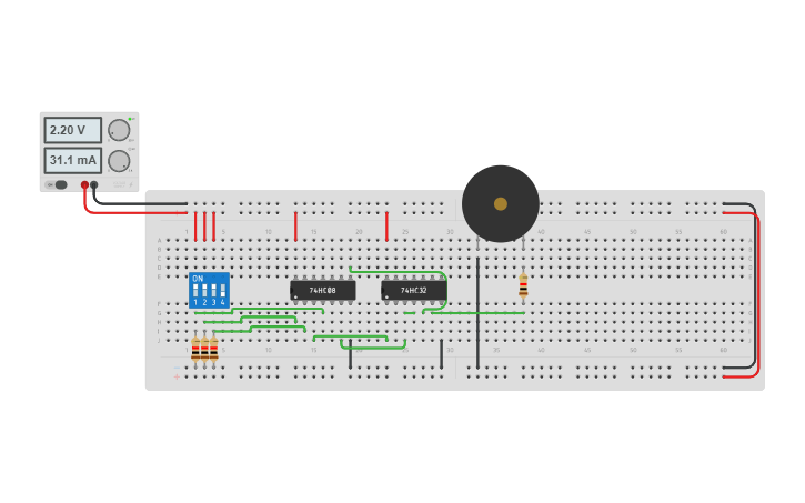 Circuit design combinational_circuits_aler#2 | Tinkercad