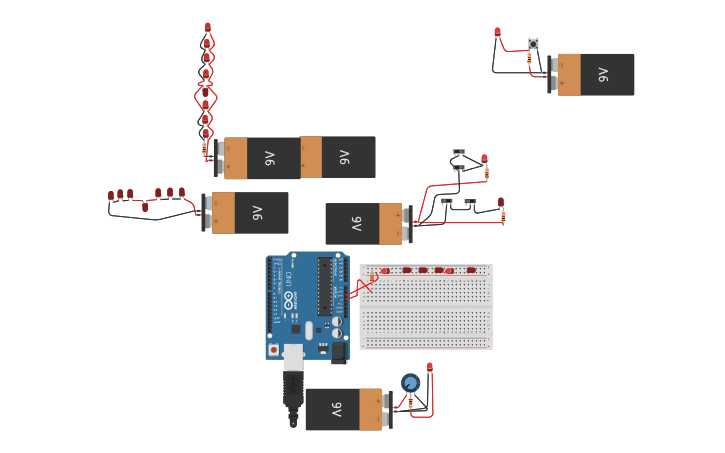 Circuit design practica potenciometro - Tinkercad