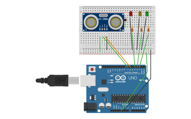 Circuit design distance of an object - Tinkercad