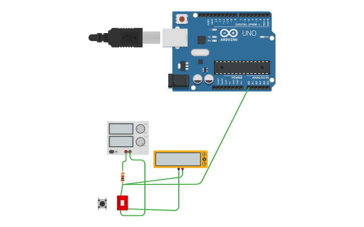 Circuit design Pullup | Tinkercad