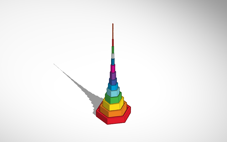 3D design Color pyramid - Tinkercad