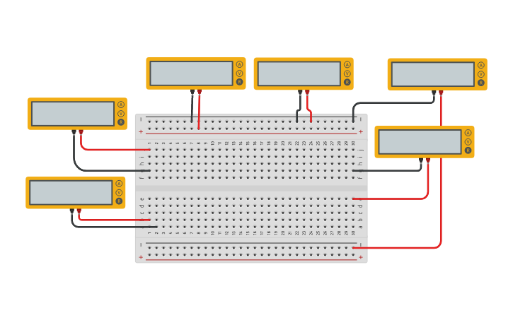Circuit design TP1_0_Protoboard | Tinkercad