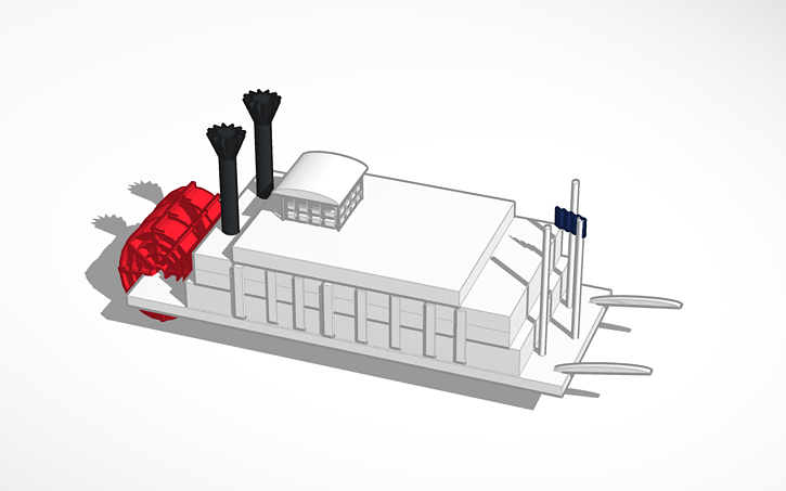3D design Steam Paddle Boat - Tinkercad