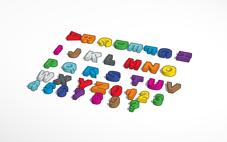 3D design Letters - Tinkercad