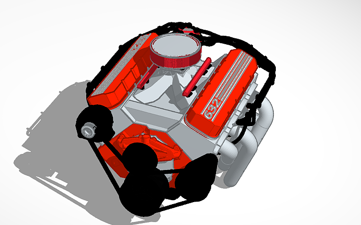 3D design 632 BIG BLOCK CHEVY - Tinkercad