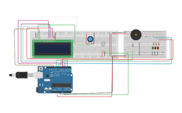 Circuit design PANTALLA LCD 16X2 | Tinkercad
