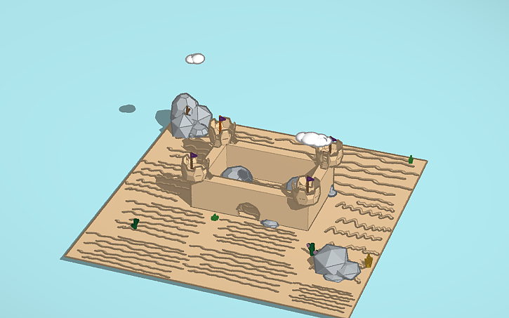 3D design Desert Habitat Challenge - Sand Castle - Tinkercad