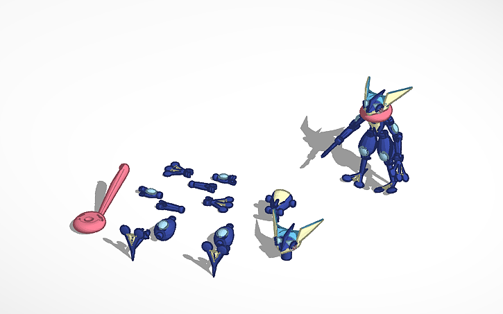 3D design Greninja - Tinkercad