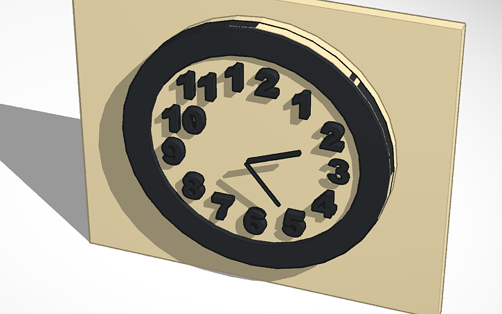 3D design Clock - Tinkercad