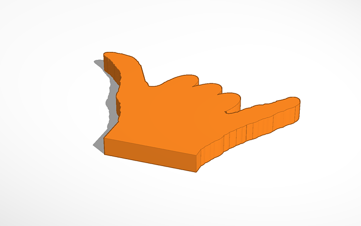 3D design Shaka Hand Model - Tinkercad