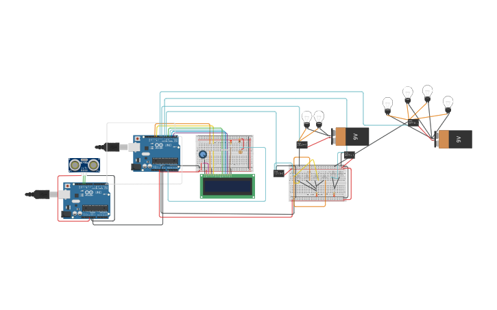 Circuit design Smart Street Lights - Tinkercad