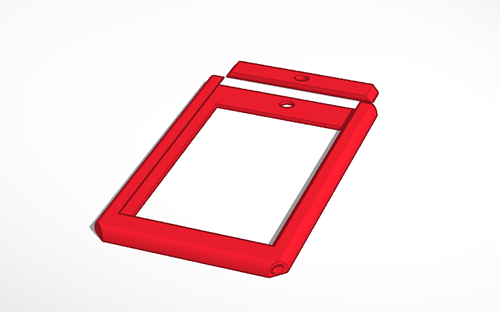 3D design ID card holder - sturdy version - no support print - Tinkercad