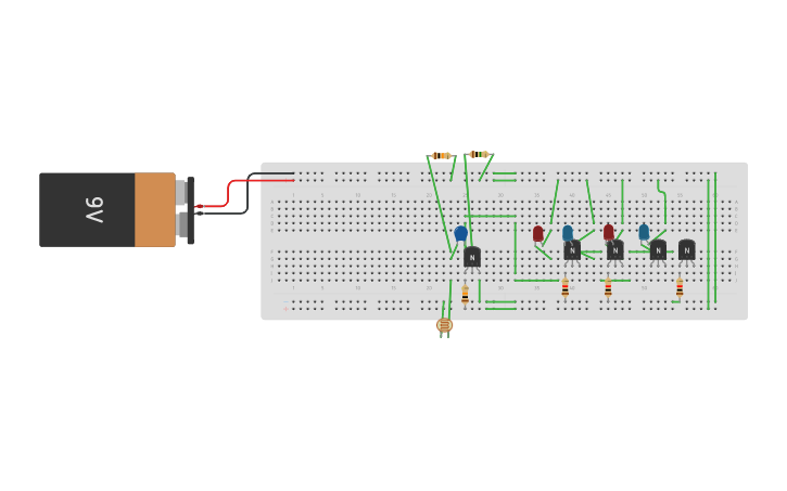 Circuit design Music Operated Dancing LEDs - Tinkercad