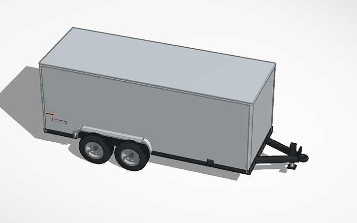 3D design iclosed trailer - Tinkercad