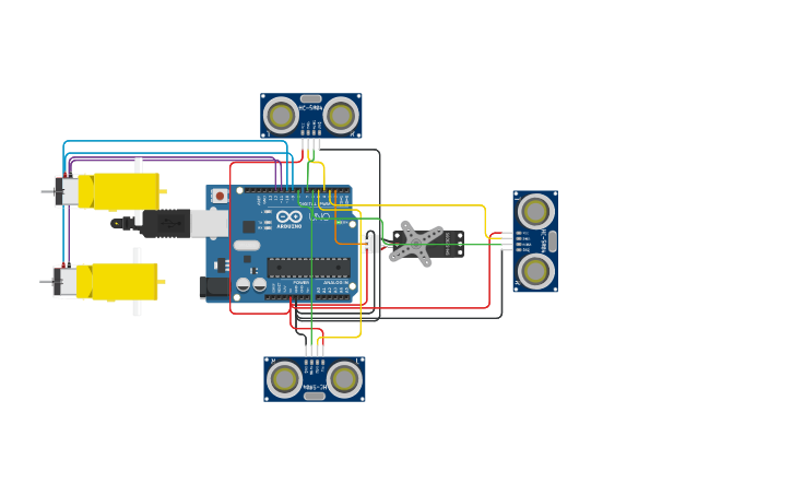 Circuit design automatic vehicle - Tinkercad