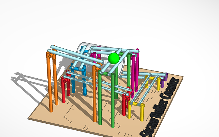 3D design Straw Roller Coaster for Marbles - Tinkercad