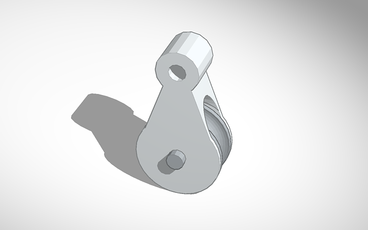 3D design rope pully - Tinkercad