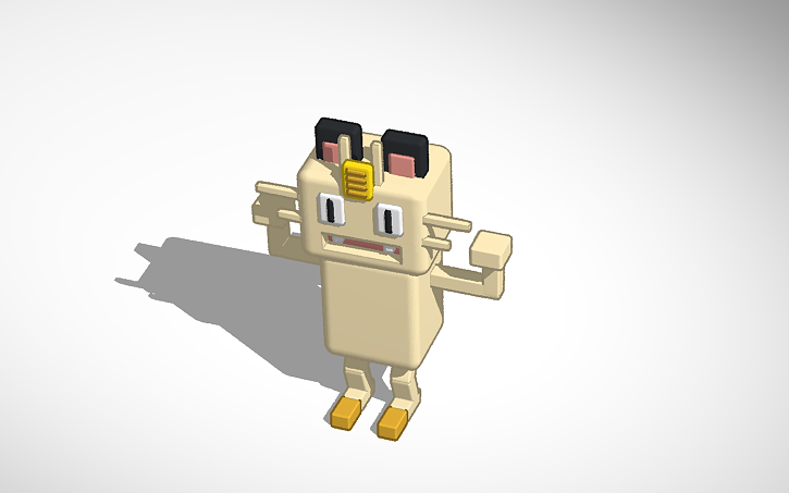 3D design Pokemon quest Meowth - Tinkercad