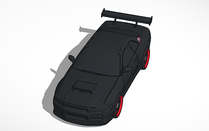 3D design JDM modified 2004 Nissan Skyline GTR - Tinkercad