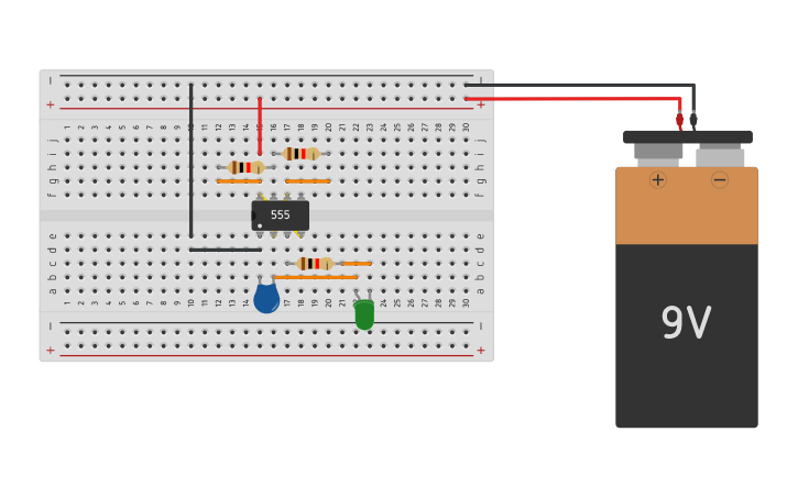 Circuit design Timer - Tinkercad