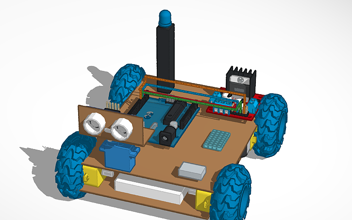 3D design Arduino robot design - Tinkercad