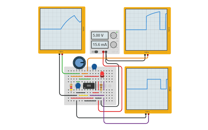 Circuit design 555 Timer 2 - Tinkercad
