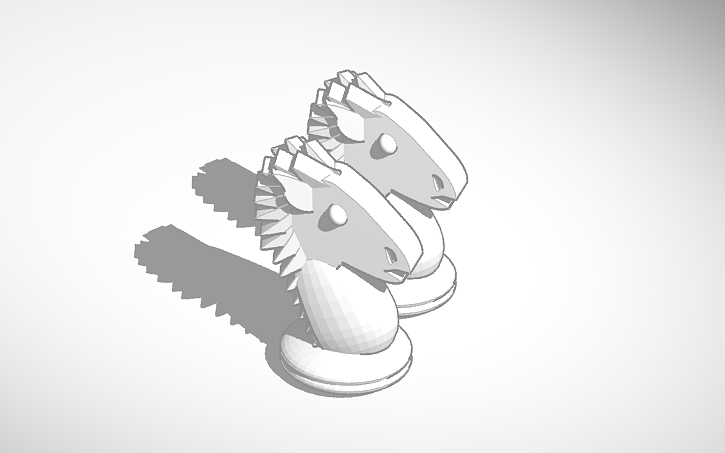 3D design Chess knights - Tinkercad