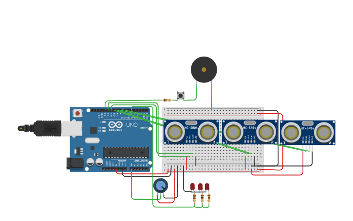 Circuit design PROJETO BENGALA ELETRONICA - Tinkercad