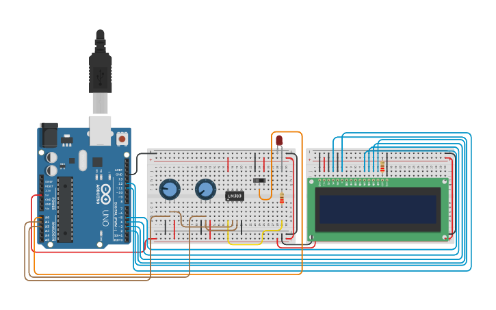 Circuit Design Potenziometro W Arduino Lcd Tinkercad