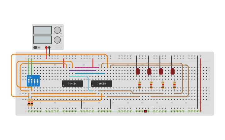Circuit design DECODER - Tinkercad