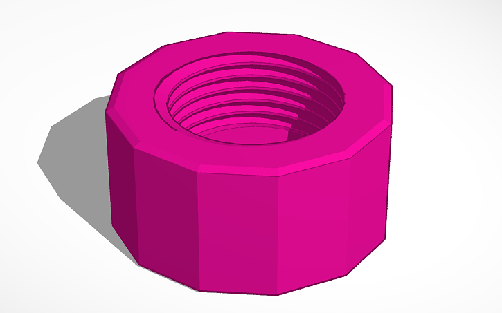 3D design 3/8" water pipe cap - Tinkercad