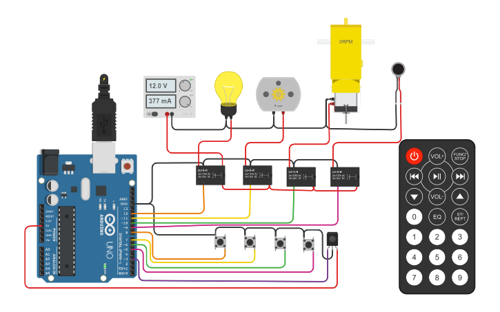 Circuit Design Home Automation With Ir Tinkercad
