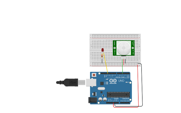 Circuit design MOTION SENSOR - Tinkercad