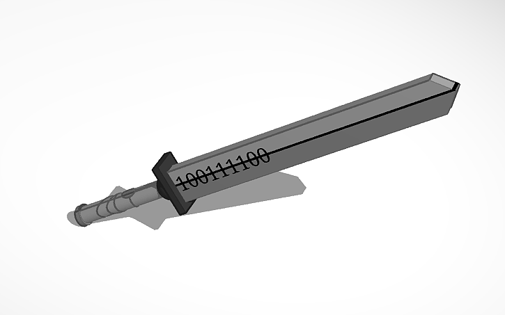 3D design The TRUE Binary Sword - Tinkercad